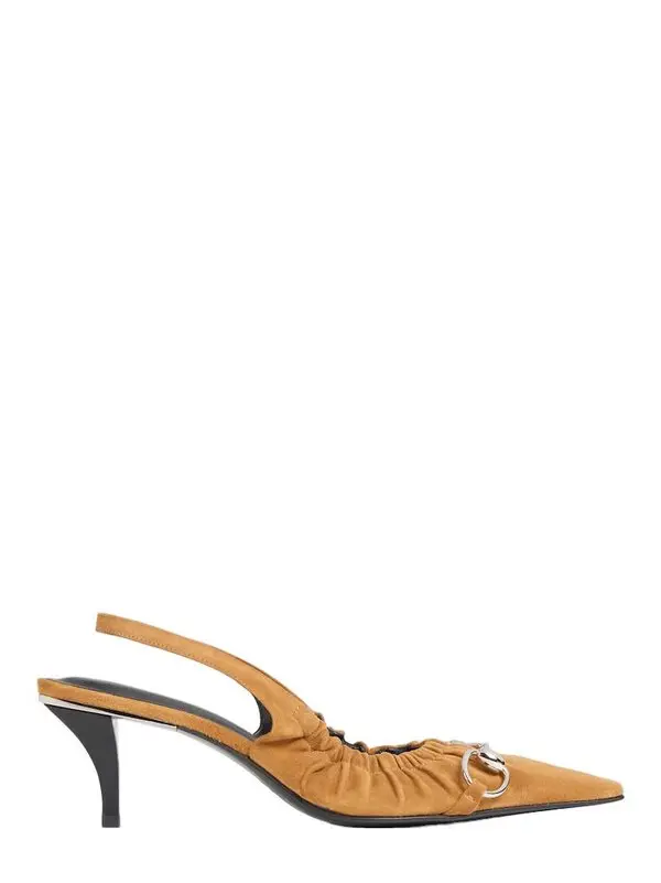 Gucci Vittoria Slingback Pump With Horsebit Detail - Orange