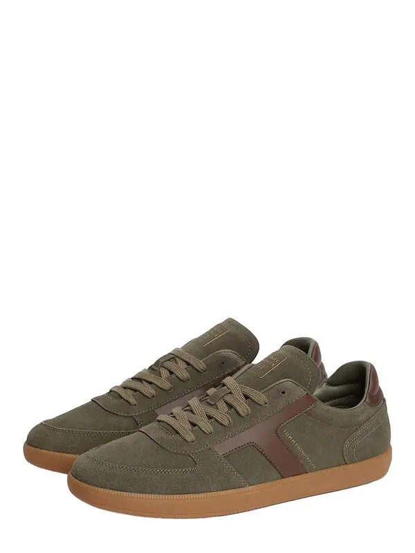 Tommy Hilfiger Suede Skater Sneakers - Platinum Olive