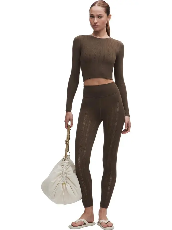 Lululemon Revealknit Pointelle High-rise 7/8 Tight - Walnut Crunch