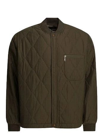 BEAMS Quilted Nylon Bomber Jacket - Green