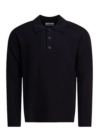 NN.07 Harald Wool Polo Sweater - Blue