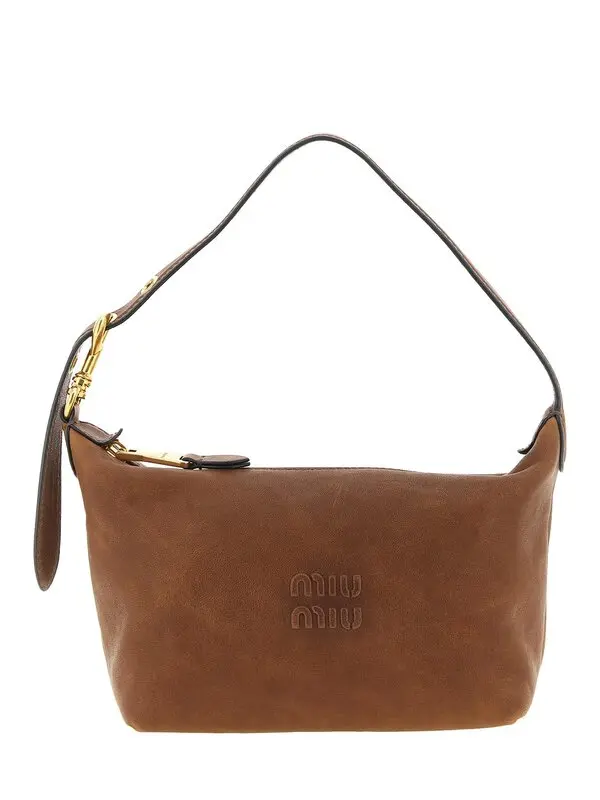 Miu Miu Nappa Aviator Pouch - Brown