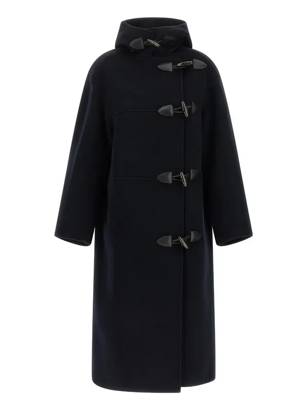 RÓHE Duffle Coat In Wool-cashmere Blend - Blue