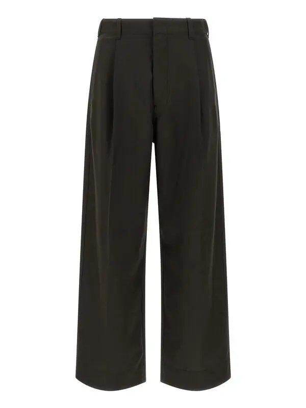 LEMAIRE Single Pleat Tailored Trousers - Brown