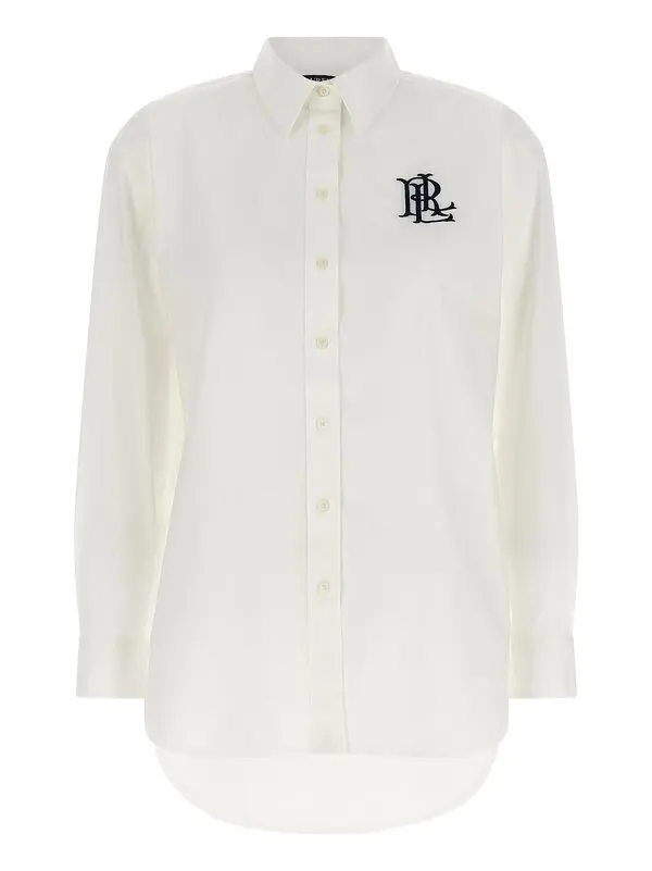 Ralph Lauren Monogram Embroidered Shirt - White
