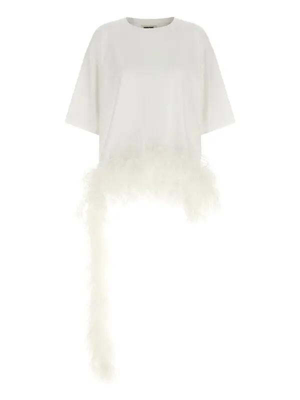 DARKPARK Smith" Feather Detail Cotton T-shirt - White