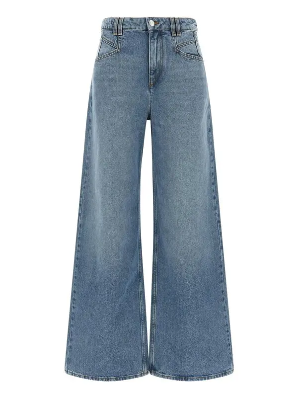 MARANT ETOILE Lemony Wide-leg Jeans In Light Wash Denim - Light Blue