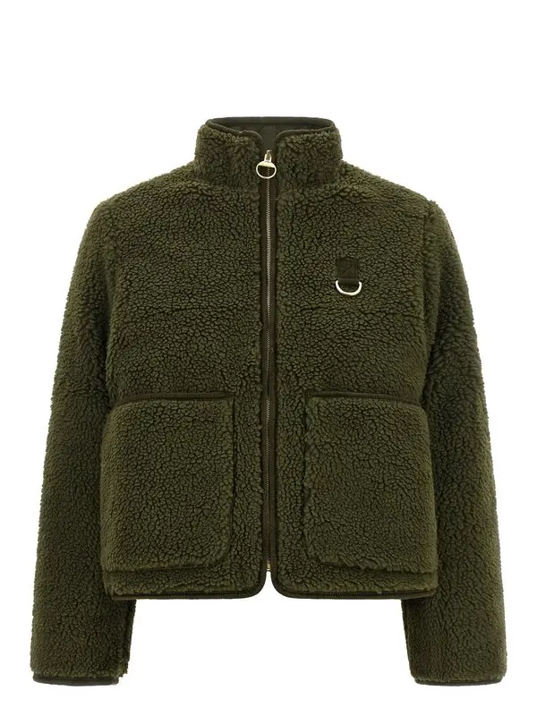 Barbour Eleonora Fleece Jacket With Ring Zip Puller - Green
