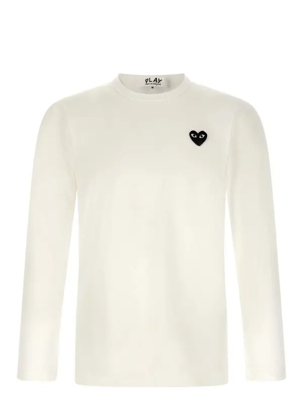 Play Comme Des Garcon Heart Patch T-shirt - White