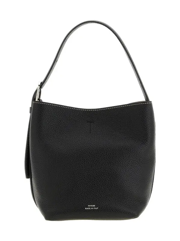 TOTEME Small Belted Tote Handbag - Black