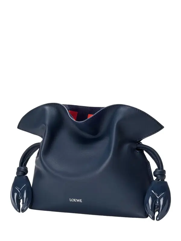 Loewe Mini Flamenco Clutch In Nappa Leather - Deep Navy/multicolor