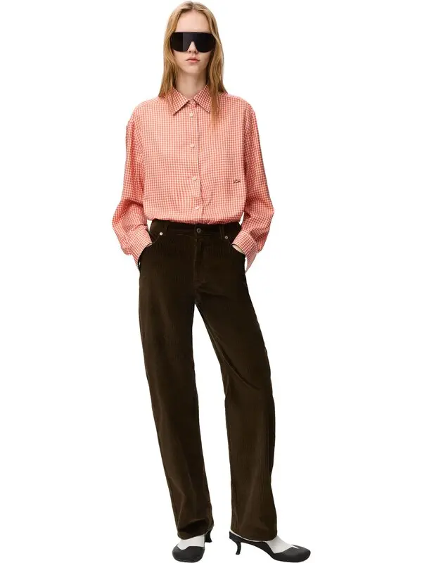 Loewe Cotton Corduroy Trousers - Brown