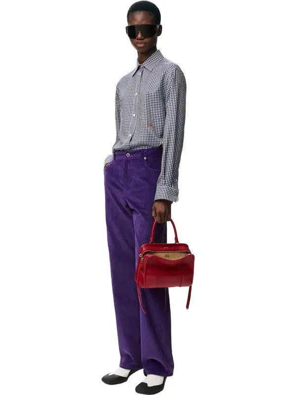 Loewe Cotton Corduroy Trousers - Purple