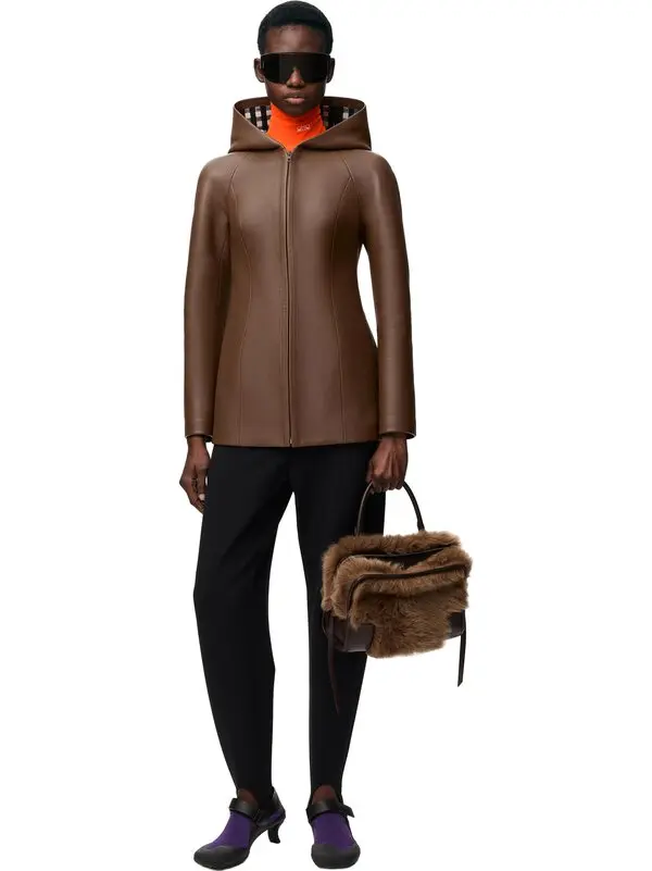 Loewe Ribbed Viscose Blend High Neck Top - Orange