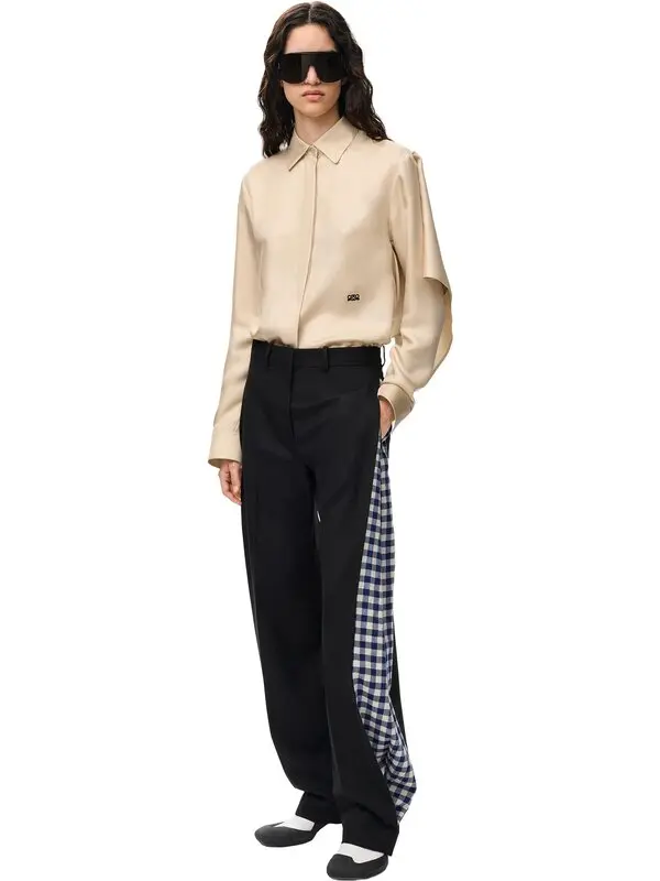 Loewe Silk Cape Effect Shirt - Ecru