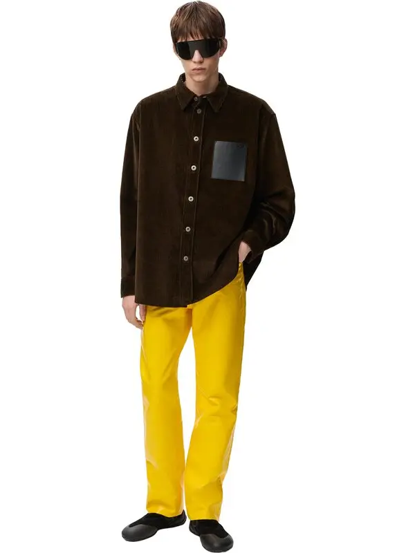 Loewe Shirt In Cotton Corduroy - Brown