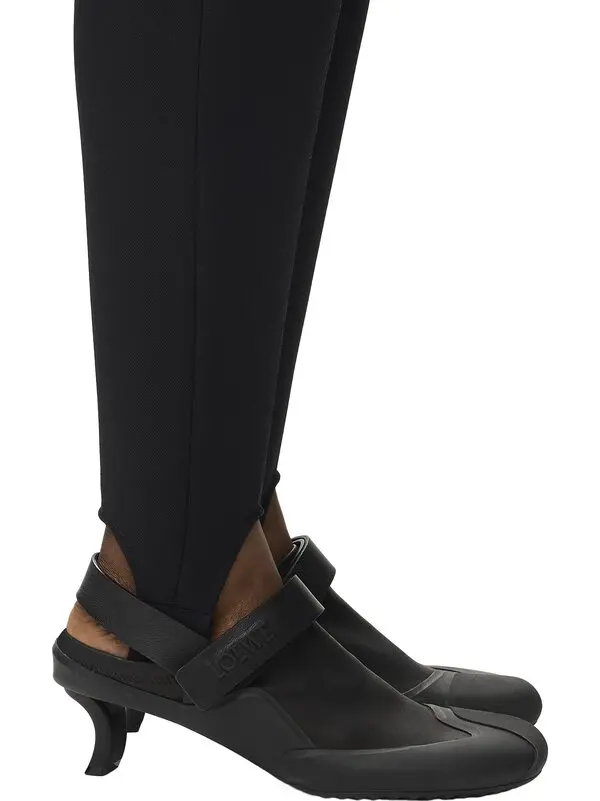 Loewe Dive Slingback In Stretch Leather - Black