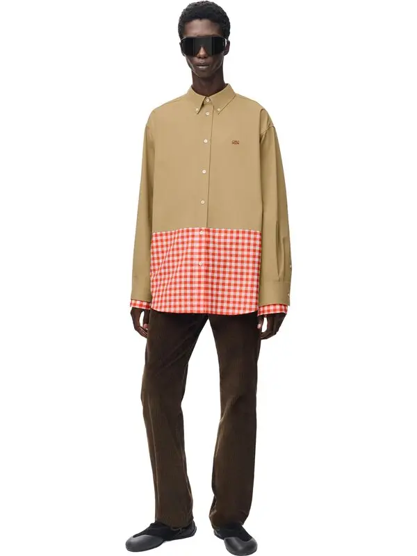 Loewe Shirt In Cotton Twill And Poplin - Beige