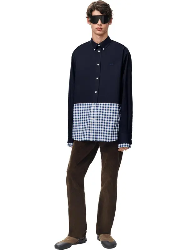 Loewe Shirt In Cotton Twill And Poplin - Navy Blue