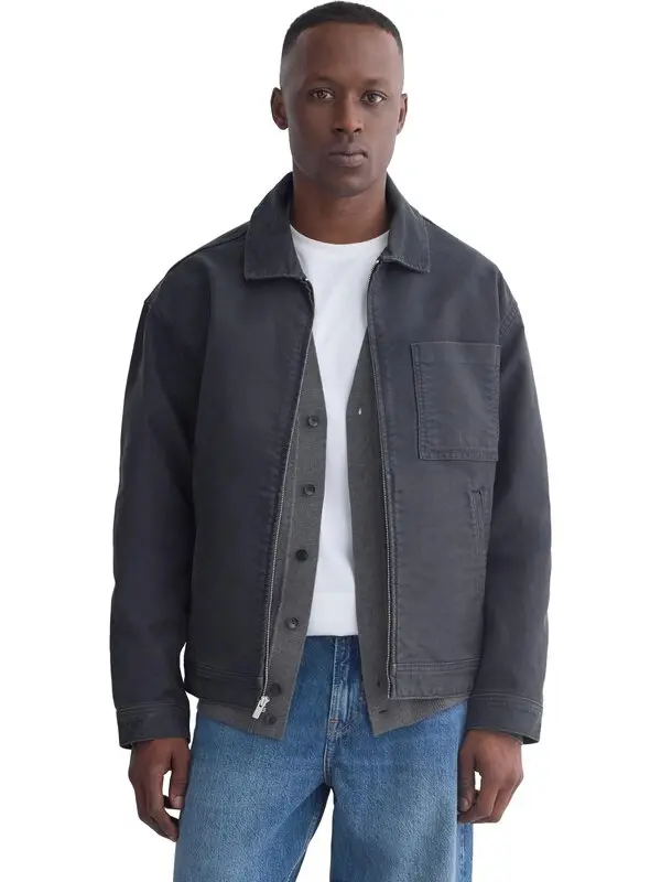 Everlane Brushed Cord Coaches Jacket - Black