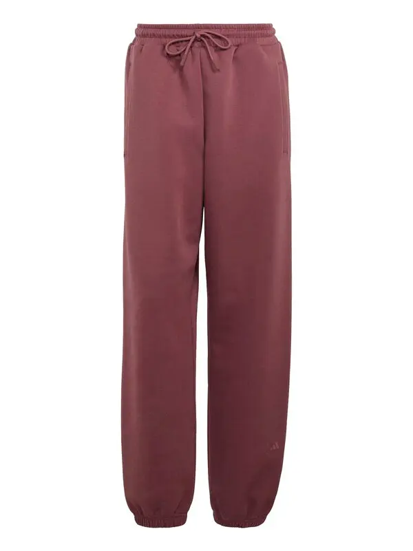 Stella McCartney X Adidas Sportswear Relaxed Fit Cotton Sweatpants - Maroon