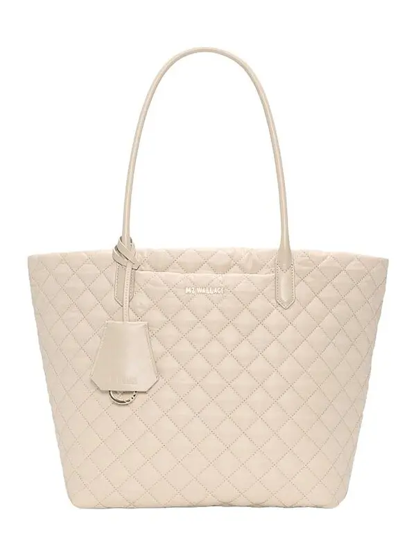 Mz Wallace Medium Quilted Tote Bag - Buff