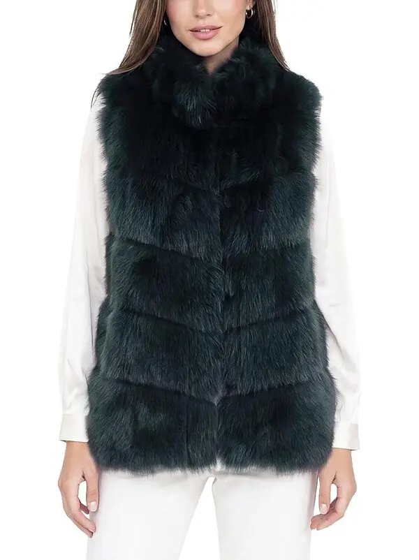 Gorski Reversible Merino Shearling Vest - Emerald