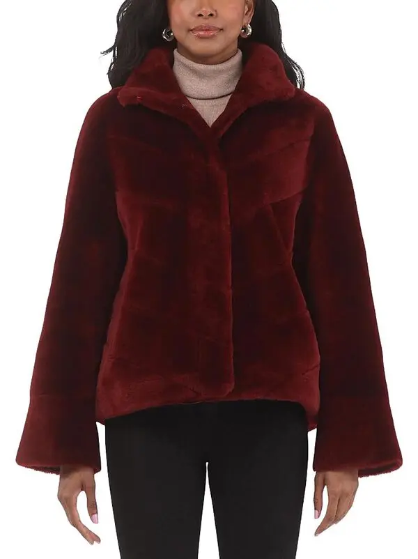 Gorski Reversible Shearling Jacket - Wine/wine