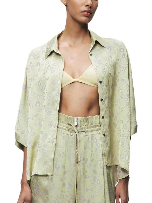 NOCTURNE Animal Print Relaxed Fit Shirt - Multi-colored