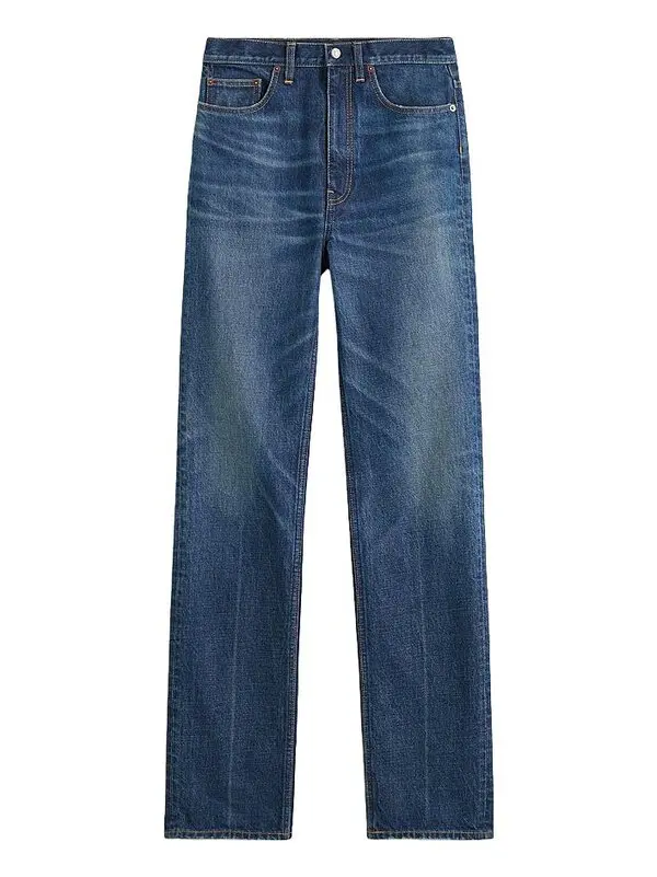 TOTEME Classic Slim Full Length Jeans - Faded Blue