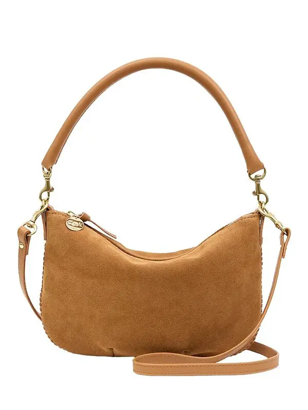 Clare V. Petit Moyn Suede Convertible Crossbody Bag - Caramel