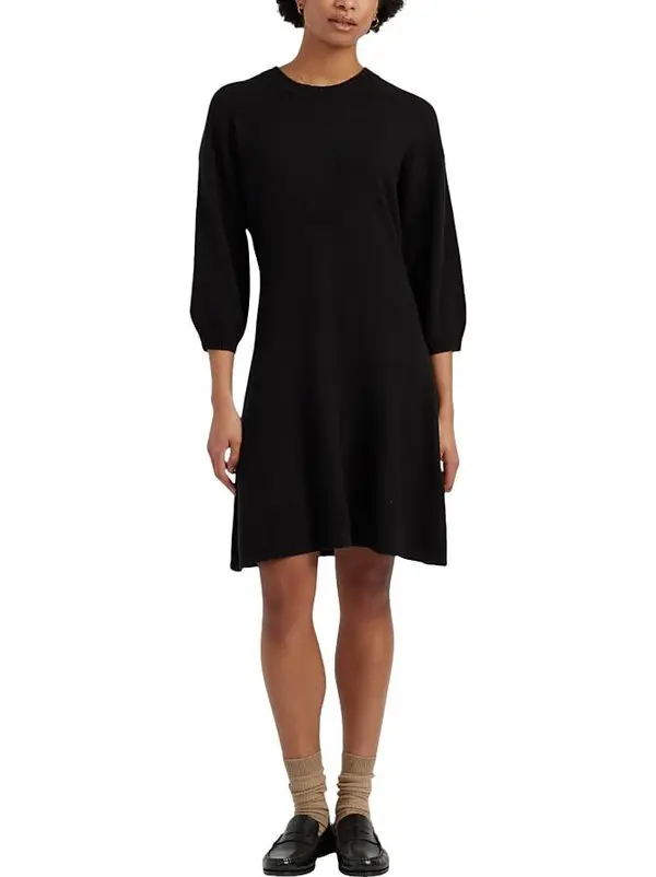 Chinti & Parker Wool-cashmere Wide-sleeve Dress - Black
