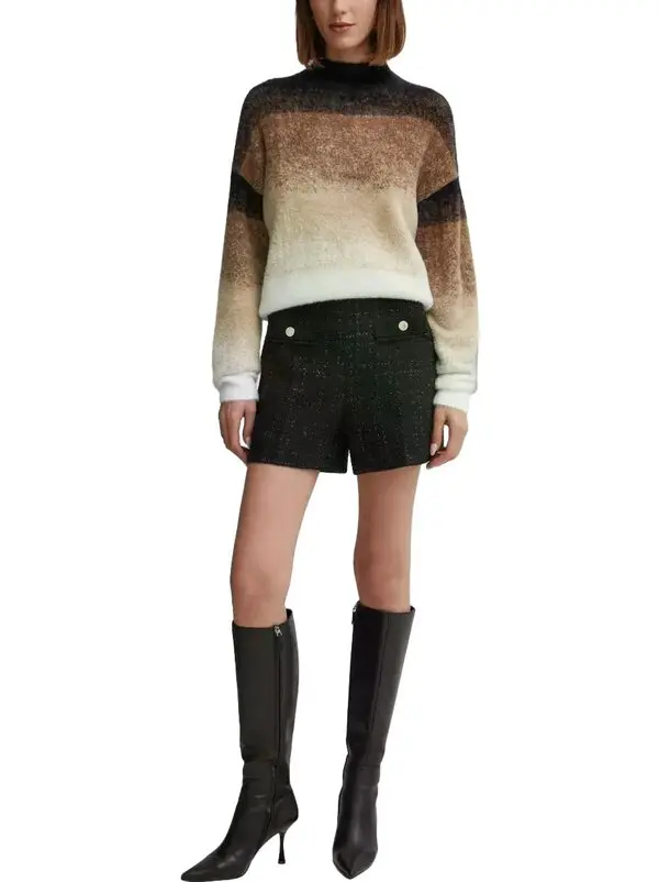 MORGAN Tweed Pocket Shorts - Black
