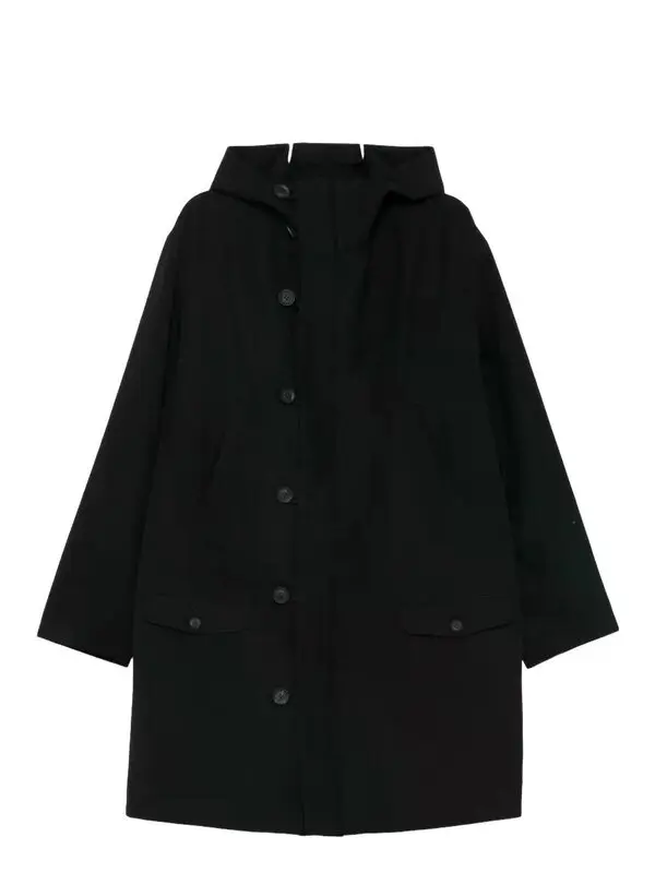 Yohji Yamamoto Hooded Coat - Black