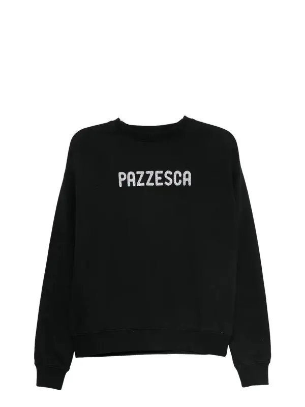 MC2 SAINT BARTH Glitter Logo Sweatshirt - Black
