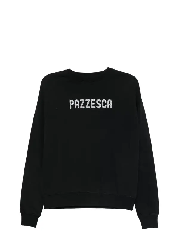 MC2 SAINT BARTH Glitter Logo Sweatshirt - Black