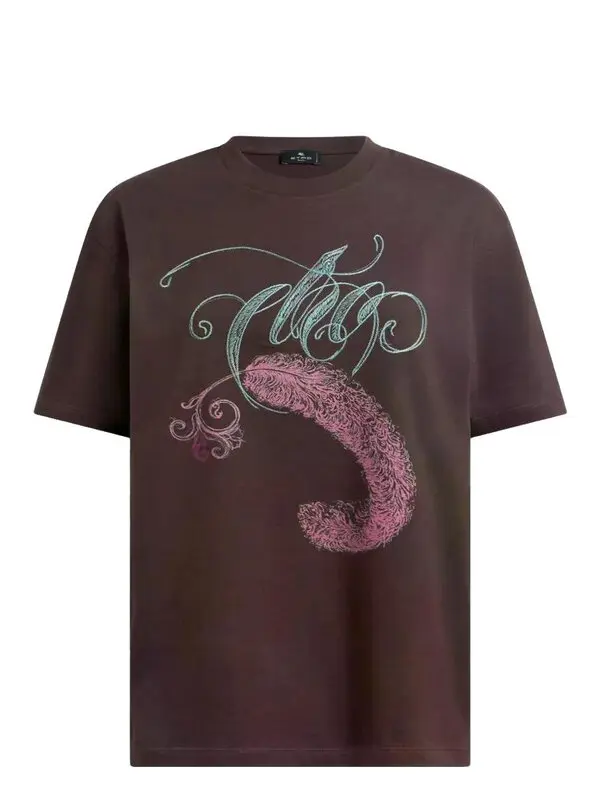 Etro Graphic Print T-shirt - Brown