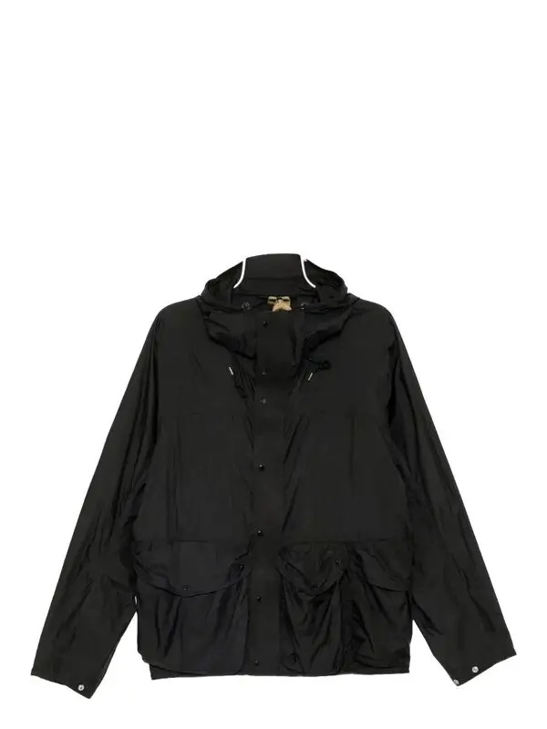 TEN C Hooded Flap-pocket Jacket - Black
