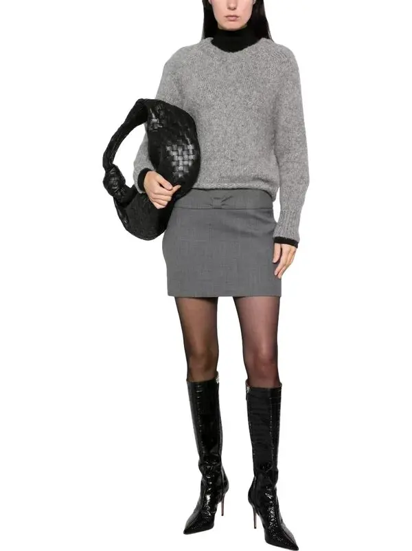 SUSANNE BOMMER Raglan Sleeve Knitted Sweater - Grey