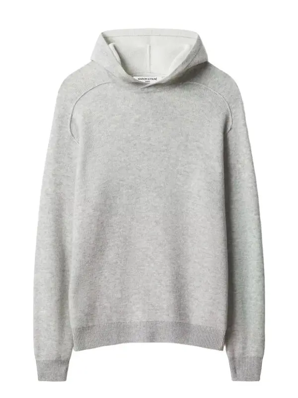 Maison Kitsuné Knitted Hoodie - Grey