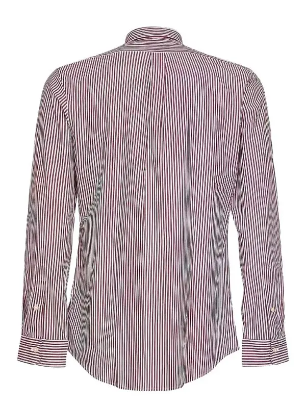 Polo Ralph Lauren Slim Fit Striped Stretch-poplin Shirt - Red