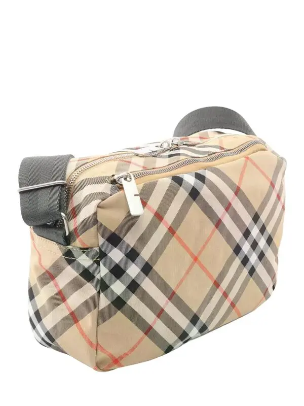 Burberry Supernova Check Canvas Crossbody Bag - Neutrals