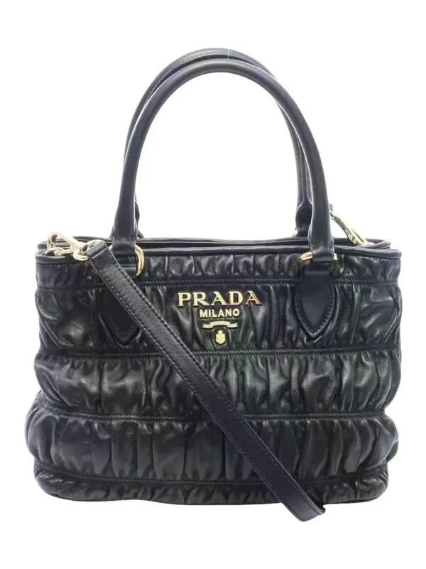 Prada Nappa Gaufre Satchel - Black