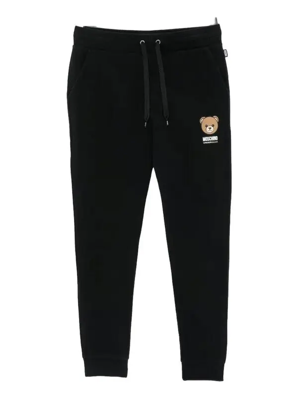 Moschino Teddy Bear Drawstring Track Pants - Black