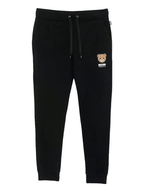 Moschino Teddy Bear Drawstring Track Pants - Black