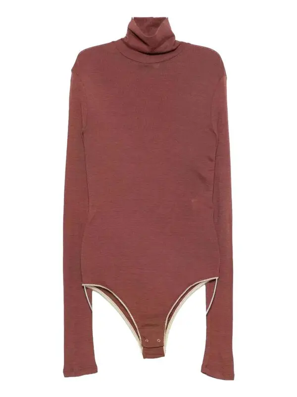 ALYSI Long-sleeve Bodysuit - Brown