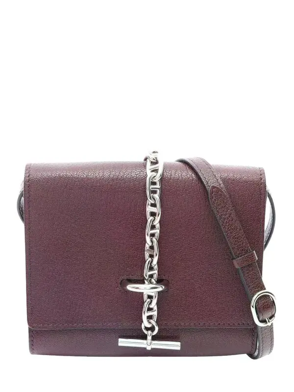 Hermès 2023 Mini Chevre Mysore Verrou Chaine Crossbody Bag - Red