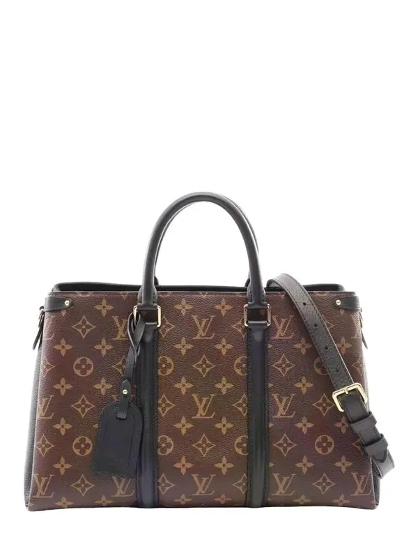 LOUIS VUITTON Monogram Soufflot Mm Satchel - Brown