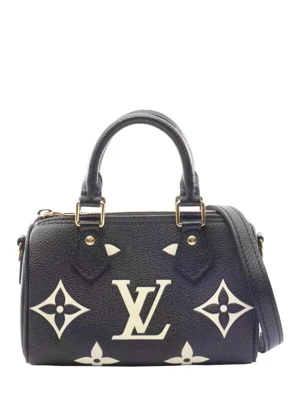 LOUIS VUITTON Nano Speedy Bandouliere Satchel - Black