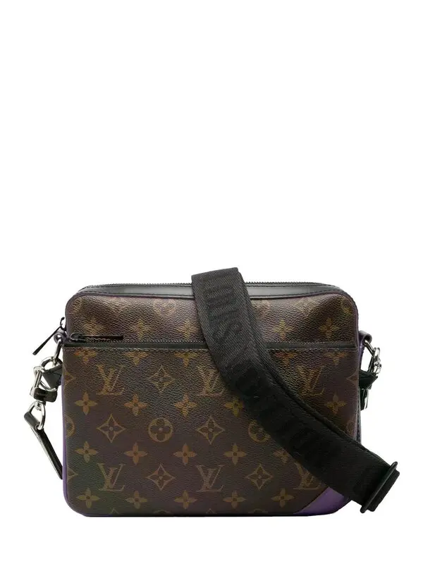 LOUIS VUITTON Monogram Macassar Trio Messenger Bag - Brown